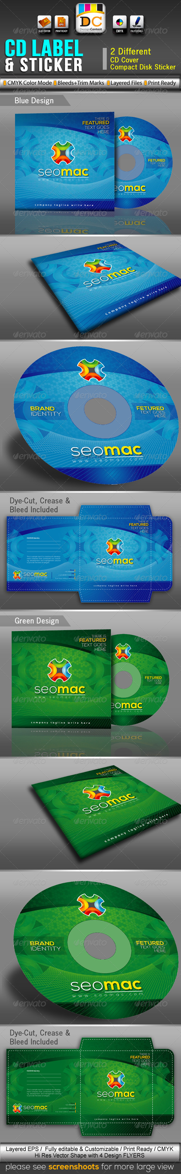 15 Creative CD and DVD Sleeve and Sticker Template Designs